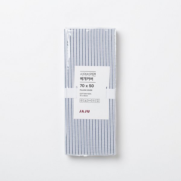 Jaju자주 스트라이프 시어서커 면 베개커버70x50cm Sivillage 에스아이빌리지