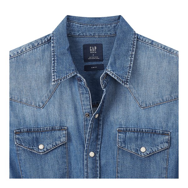 Gap Adults갭 ★갭 남성 18년 Fall★ 뉴 웨스턴 미디엄 인디고 셔츠 Sivillage 에스아이빌리지