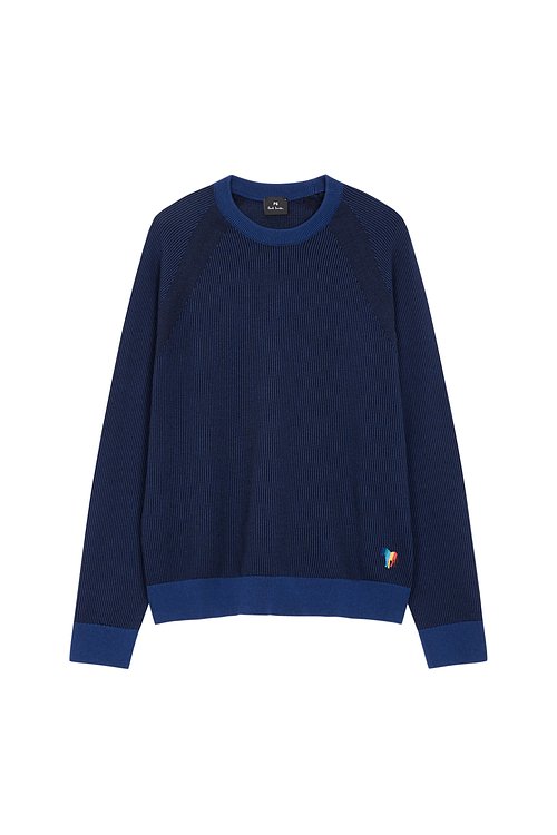 Paul Smith폴스미스 Ps Paul Smith 지브라 자수 리브드 스웨터 Sivillage 에스아이빌리지