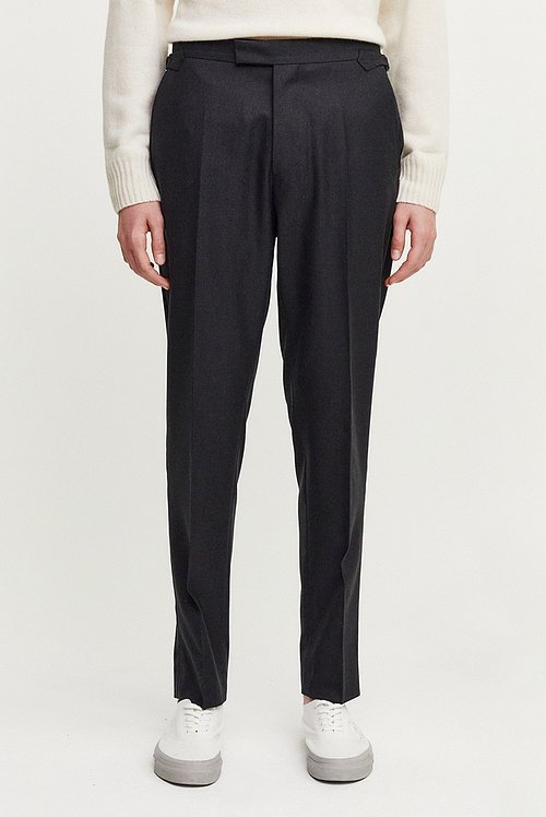 Officine Generale종료오피신제네랄종료 그레이 멜란지 울 팬츠 Gmpa2f134g3 Si