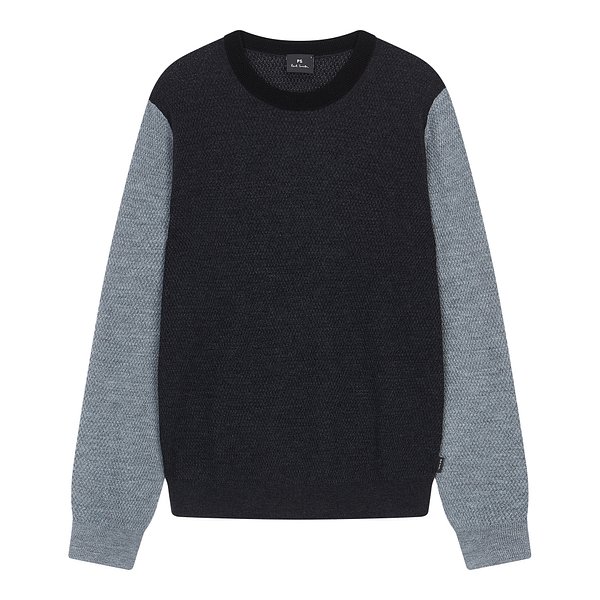 Paul Smith폴스미스 Ps Paul Smith 배색 슬리브 크루넥 니트 Sivillage 에스아이빌리지