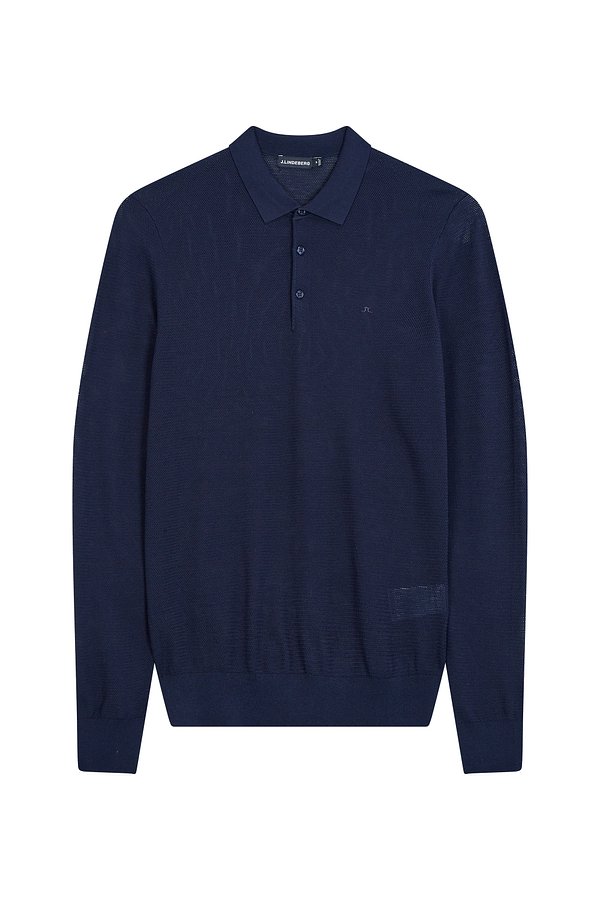 Jlindeberg제이린드버그 Men Collection 로언 메쉬 롱 슬리브 폴로 니트 Sivillage