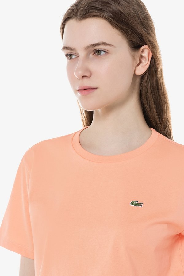 Lacoste라코스테 라코스테 여성 베이직 크루넥 반팔 티셔츠 Tf544e 53g Heb Sivillage 에스