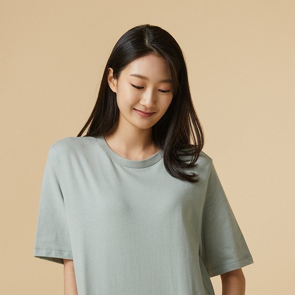 Jaju자주 여 Better 코튼 올데이 반팔 원피스 Sivillage 에스아이빌리지