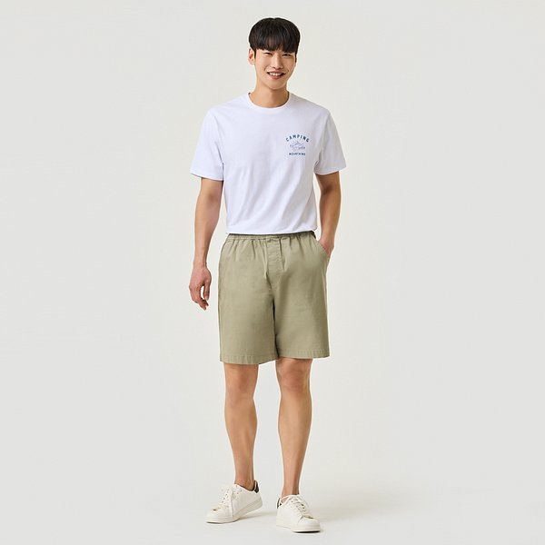 Jaju자주 남 Better코튼 그래픽 티셔츠 Sivillage 에스아이빌리지