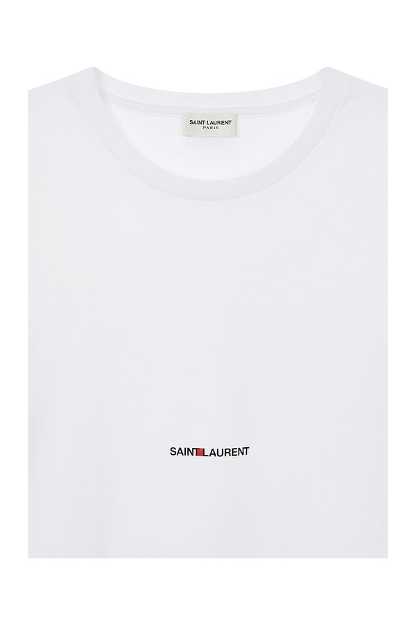 Saint Laurent생로랑 생로랑 보이프렌드 피트 쇼트 슬리브 티셔츠460876yb2dq9000 Si