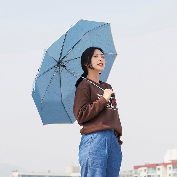 Jaju자주 3단 접이 우양산블루도트 Sivillage 에스아이빌리지