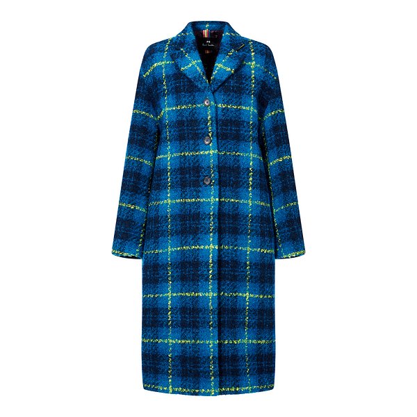 Paul Smith폴스미스 Ps Paul Smith 여성 부클 체크 싱글 코트 Sivillage 에스아이빌리지