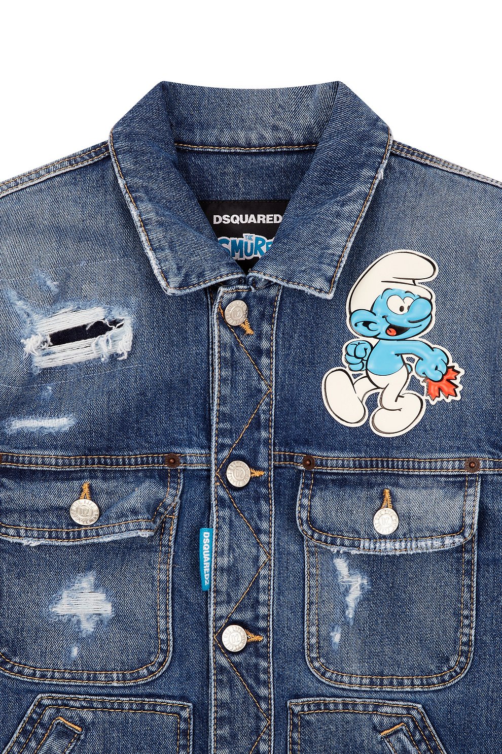 Dsquared2디스퀘어드2 남성 스머프 패치 데님 자켓 Sivillage 에스아이빌리지