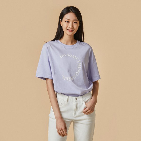 Jaju자주 여 Better 코튼 레터링 루즈핏 반팔 티셔츠 Sivillage 에스아이빌리지