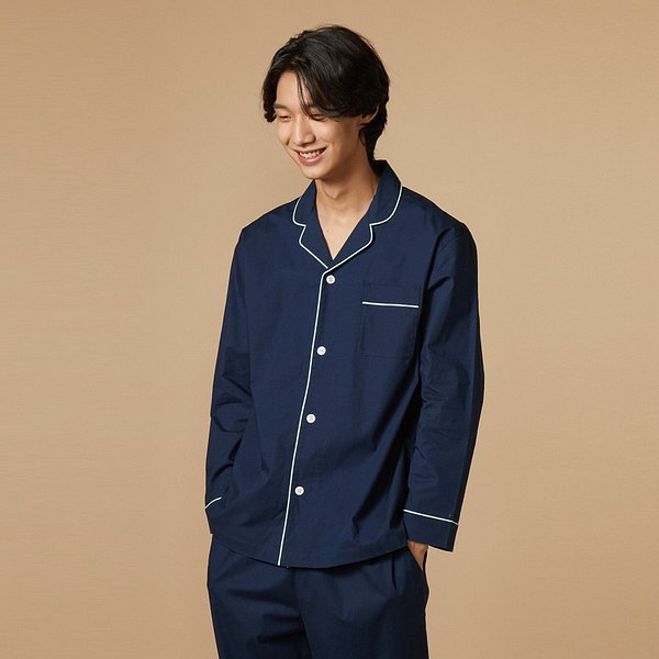 Jaju자주 남 Better 코튼 스트레치 파자마상하세트네이비 Sivillage 에스아이빌리지