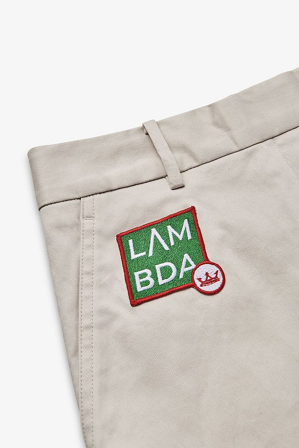 Lambda Golf람다골프 공식정품 람다 여성골프웨어 쇼츠 3d 패치 12210 라이트베이지 클래식 골프팬츠 Si