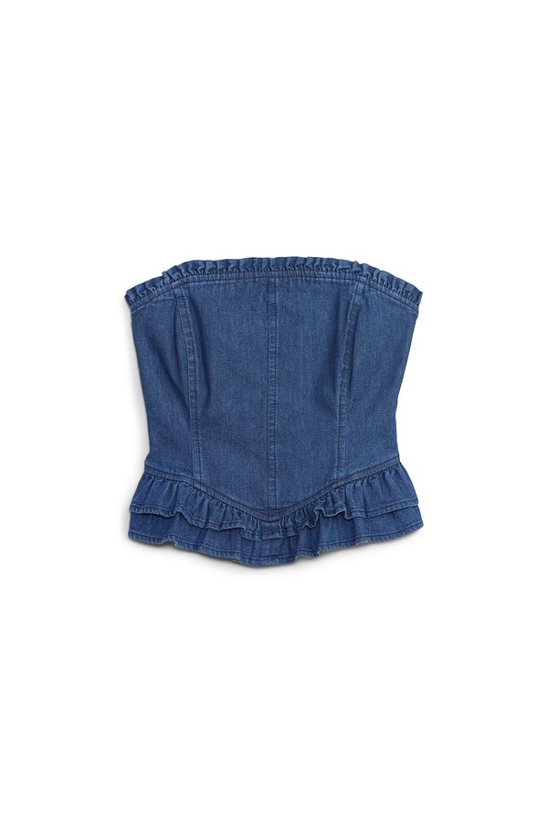 Gap Adults갭 Loveshackfancy 여성 페플럼 데님 뷔스티에 Sivillage 에스아이빌리지