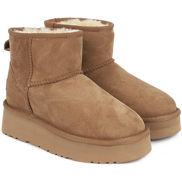 Ozwear오즈웨어 오즈어그웨어 미니 양털 부츠 Ugg 클래식 플랫폼 Ouw102p Chestnut Si