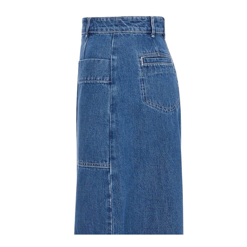 Gap Adults갭 ★갭 여성 20년 Fall★ 스티치 라인 슬릿 데님 스커트 Sivillage 에스아이빌리지