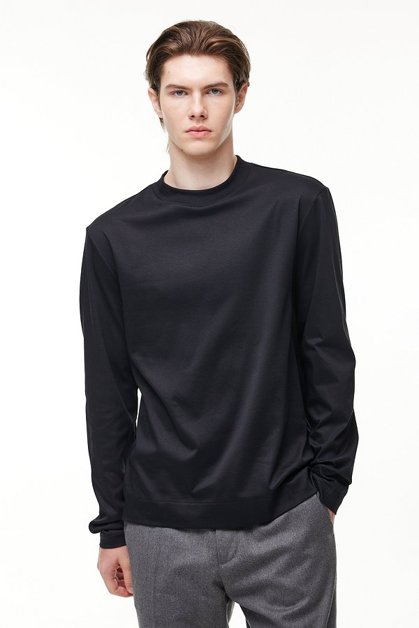 Jlindeberg제이린드버그 Men Collection 에이스 모크넥 롱 슬리브 티셔츠 Sivillage