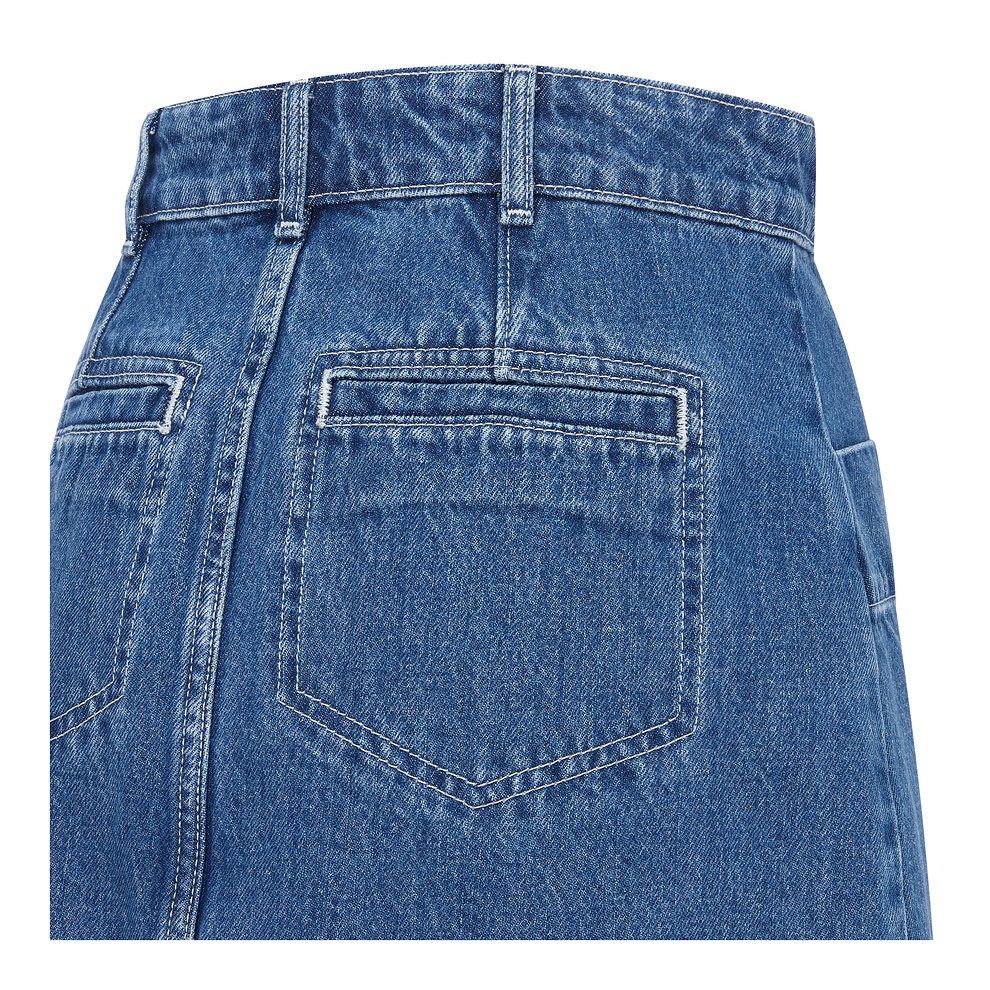 Gap Adults갭 ★갭 여성 20년 Fall★ 스티치 라인 슬릿 데님 스커트 Sivillage 에스아이빌리지