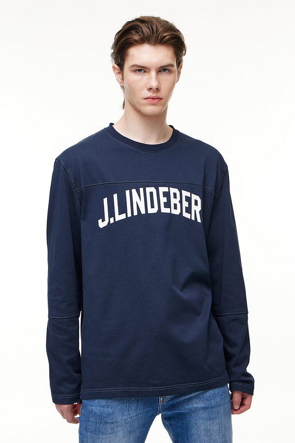 Jlindeberg제이린드버그 Men Collection 도버 롱 슬리브 로고 티셔츠 Sivillage 에스