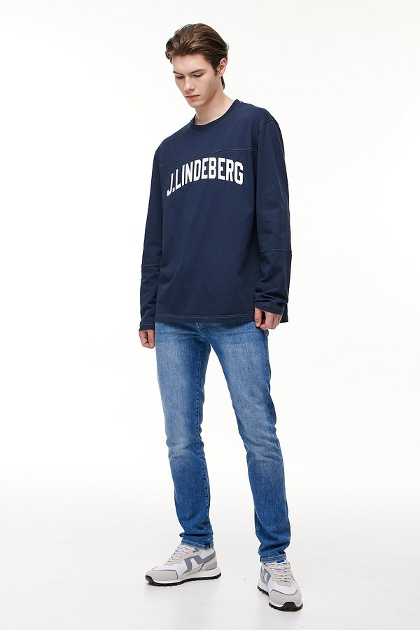 Jlindeberg제이린드버그 Men Collection 도버 롱 슬리브 로고 티셔츠 Sivillage 에스