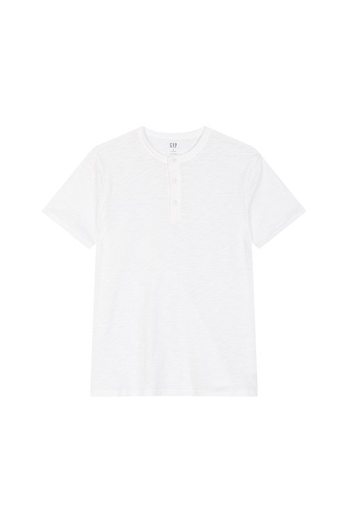 Gap Adults갭 남성 코튼 슬럽 헨리 넥 티셔츠 Sivillage 에스아이빌리지