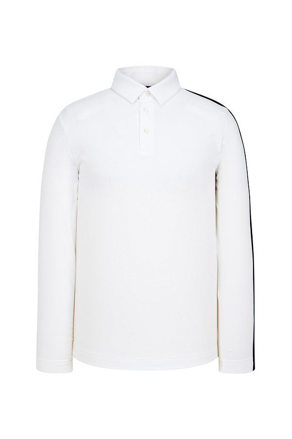 Philipp Plein Golf필립플레인 골프 Men 콘트라스트 롱 슬리브 폴로 셔츠 Sivillage 에스
