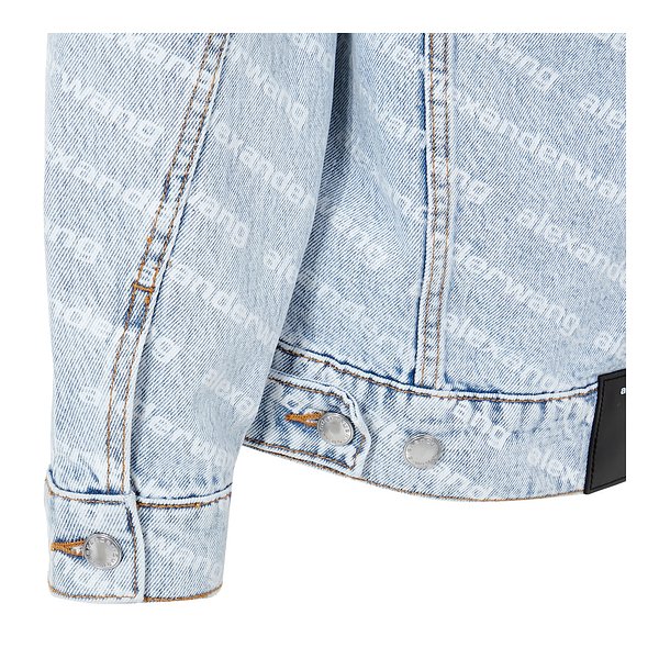 Alexander Wang알렉산더왕 Alexanderwangt 로고 프린트 워시드 데님 자켓 Sivillage