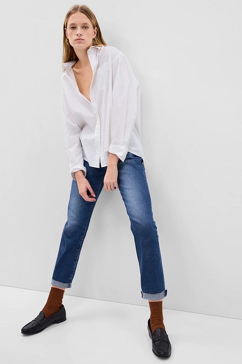 Gap Adults갭 여성 데미지 포켓 테이퍼드 진 Sivillage 에스아이빌리지