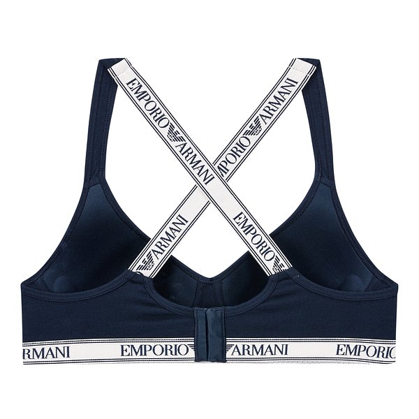 Emporio Armani Underwear엠포리오 아르마니 언더웨어 여성 로고 밴딩 크로스 스트랩 브라렛 브라 Si