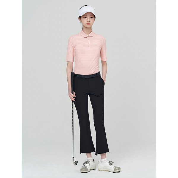 Beanpole Golf빈폴골프 빈폴 여성 핑크 투톤 골지 칼라 티셔츠 Bj2342a10x Sivillage