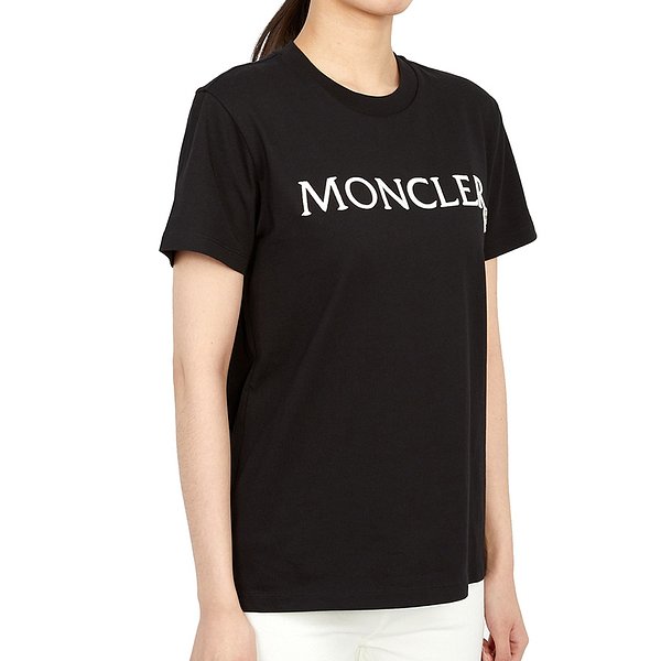 Moncler몽클레어 몽클레어 로고 엠브로이더드 8c00009 829hp 999 여자 크루넥 반팔티셔츠 레귤러핏 S
