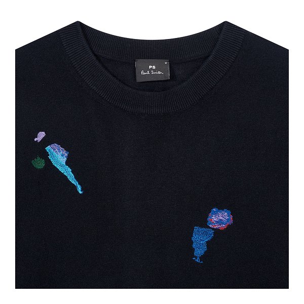 Paul Smith폴스미스 Ps Paul Smith 자수 그래픽 크루넥 니트 Sivillage 에스아이빌리지