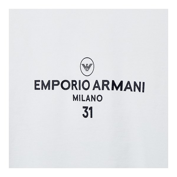 Emporio Armani엠포리오 아르마니 남성 밀라노 로고 코튼 티셔츠 Sivillage 에스아이빌리지