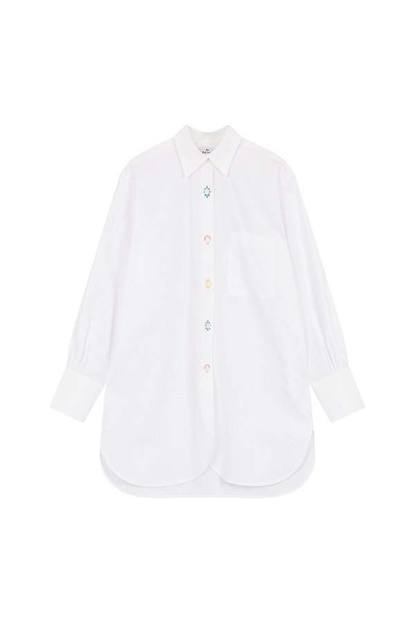Paul Smith폴스미스 Ps Paul Smith 여성 자수 버튼 스트레치 셔츠 Sivillage 에스아이빌리지