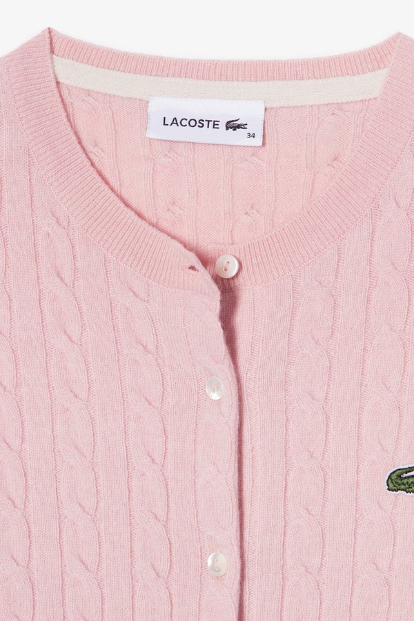 Lacoste라코스테 라코스테 여성 케이블 크루넥 가디건 Af090e 53n Sfi Sivillage 에스아이빌리지