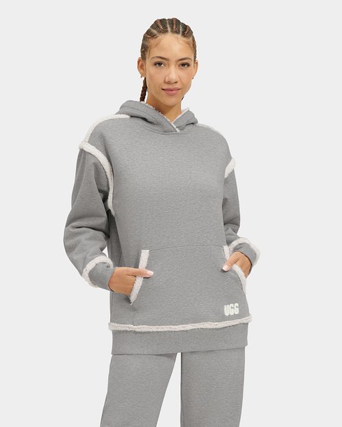 Ugg어그 For Women Ugg 플리스 디테일 후드티 조앤 본디드 플리스 후디 Sivillage 에스아이빌리지