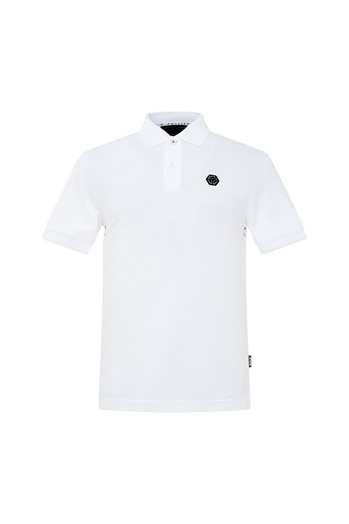 Philipp Plein Golf필립플레인 골프 Men 백 고딕 레터링 숏 슬리브 폴로 셔츠 Sivillage