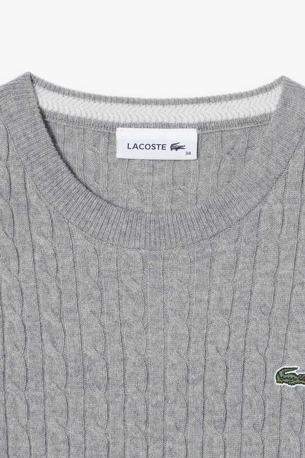 Lacoste라코스테 라코스테 여성 케이블 크루넥 스웨터 Af063e 53n Cca Sivillage 에스아이빌리지