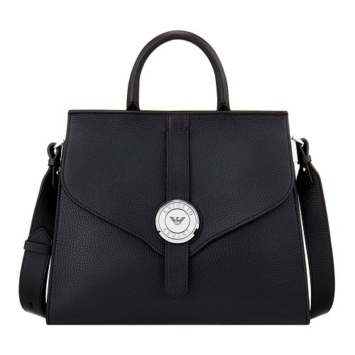 Emporio Armani엠포리오 아르마니 여성 서클 로고 레더 탑 핸들 백 Sivillage 에스아이빌리지