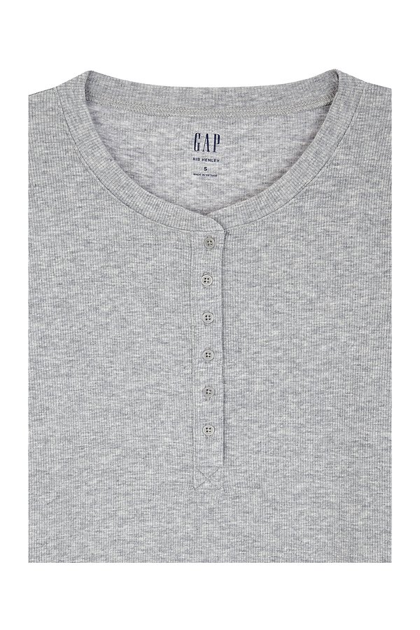 Gap Adults갭 여성 리브드 헨리넥 티셔츠 Sivillage 에스아이빌리지