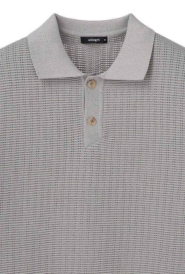 Allegri알레그리 라이트 그린 Functional Cotton 와플조직 카라넥 스웨터 Arsw3b501e1 Si