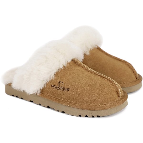 Ozwear오즈웨어 오즈어그웨어 양털 슬리퍼 Ugg Scuffete Ouw110 Chestnut Sivillage