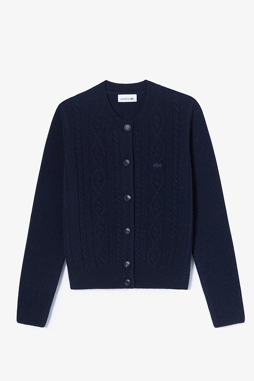Lacoste라코스테 라코스테 여성 케이블 크롭 가디건 Af769e 53n 166 Sivillage 에스아이빌리지
