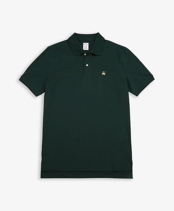 Brooks Brothers브룩스 브라더스 Bb오리지널핏 수피마 코튼 숏슬리브 스트레치 피케 폴로 셔츠 다크 그린