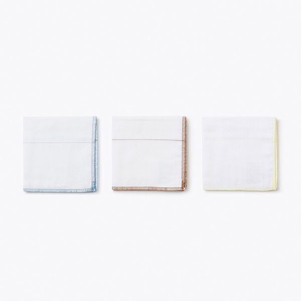 Jaju자주 무형광 스티치 3중직 거즈 행주 3p25x25cm Sivillage 에스아이빌리지