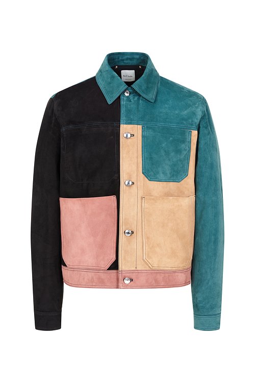 Paul Smith폴스미스 슬림 핏 컬러 블록 스웨이드 자켓 Sivillage 에스아이빌리지