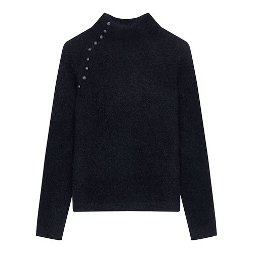Emporio Armani엠포리오 아르마니 여성 언발 버튼 모헤어 니트 Sivillage 에스아이빌리지