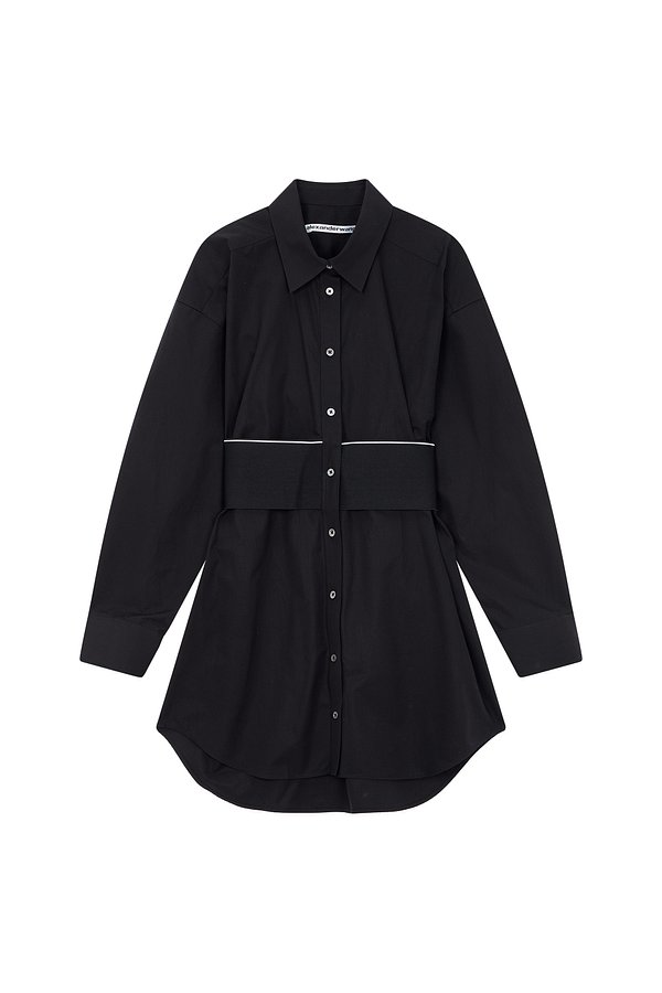 Alexanderwang알렉산더왕 로고 밴딩 셔츠 원피스 Sivillage 에스아이빌리지