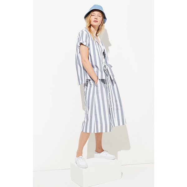 ★갭 여성 20년 Summer★ 세로 스트라이프 버튼업 스커트 Sivillage