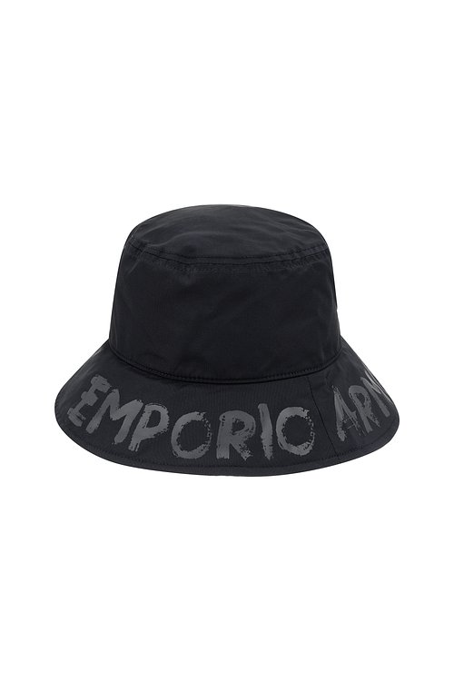 Emporio Armani엠포리오 아르마니 로고 프린트 폴리 클로슈 햇 Sivillage 에스아이빌리지