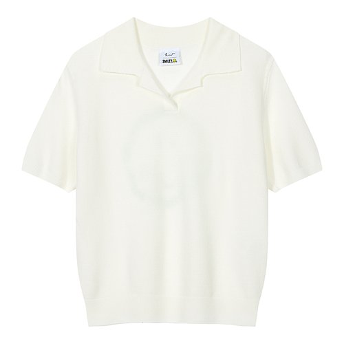 Gcut지컷 Smiley® 스마일리 조직 카라 니트 Sivillage 에스아이빌리지